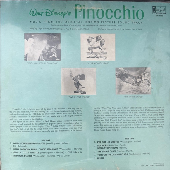 Disney | Media | Disney Pinocchio Vinyl Record | Poshmark